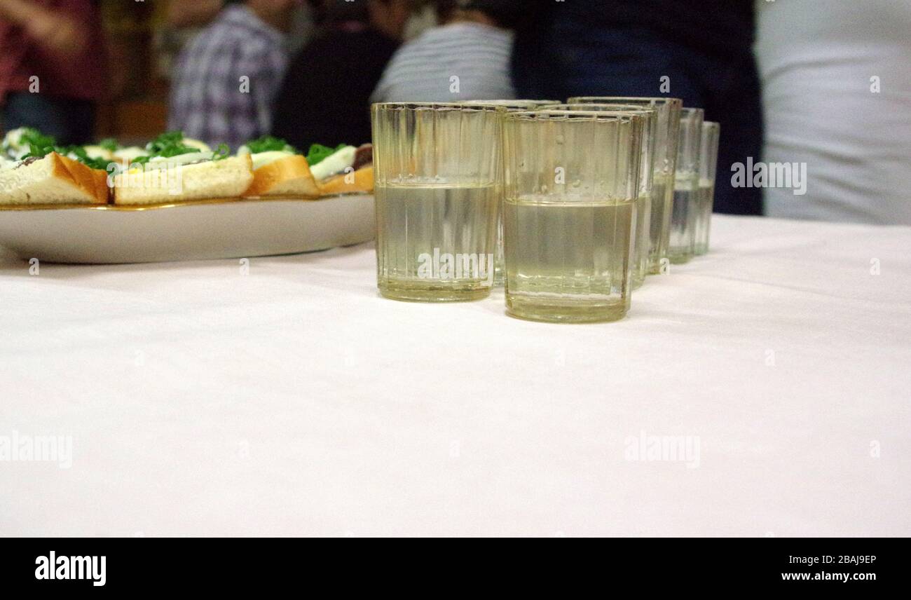 Old canteen interior of soviet factory in Latvia Stock Photo - Alamy