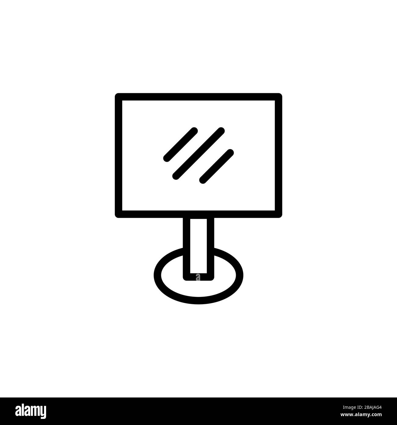 monitor graphic design template vector isolated Stock Vector Image ...