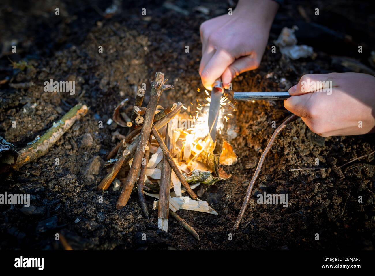 Flint spark stones hi-res stock photography and images - Alamy