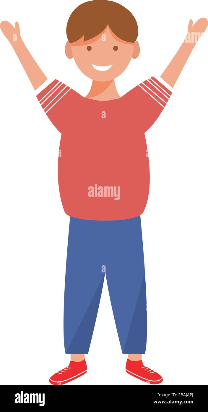 Happy boy flat vector illustration Stock Vector Image & Art - Alamy