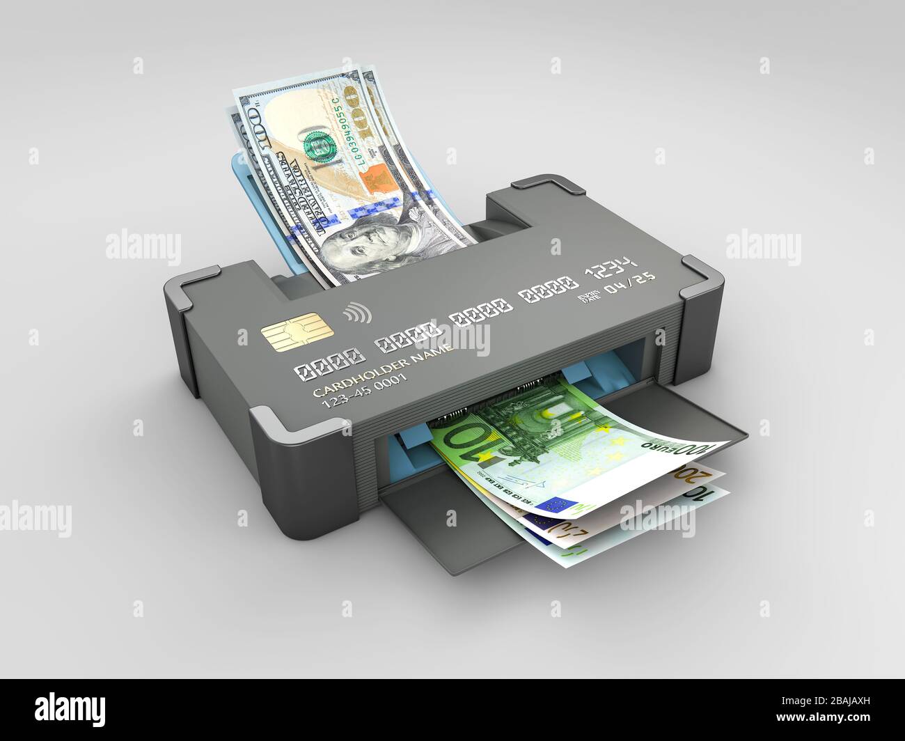 3d Rendering of online changing money, clipping path included Stock ...