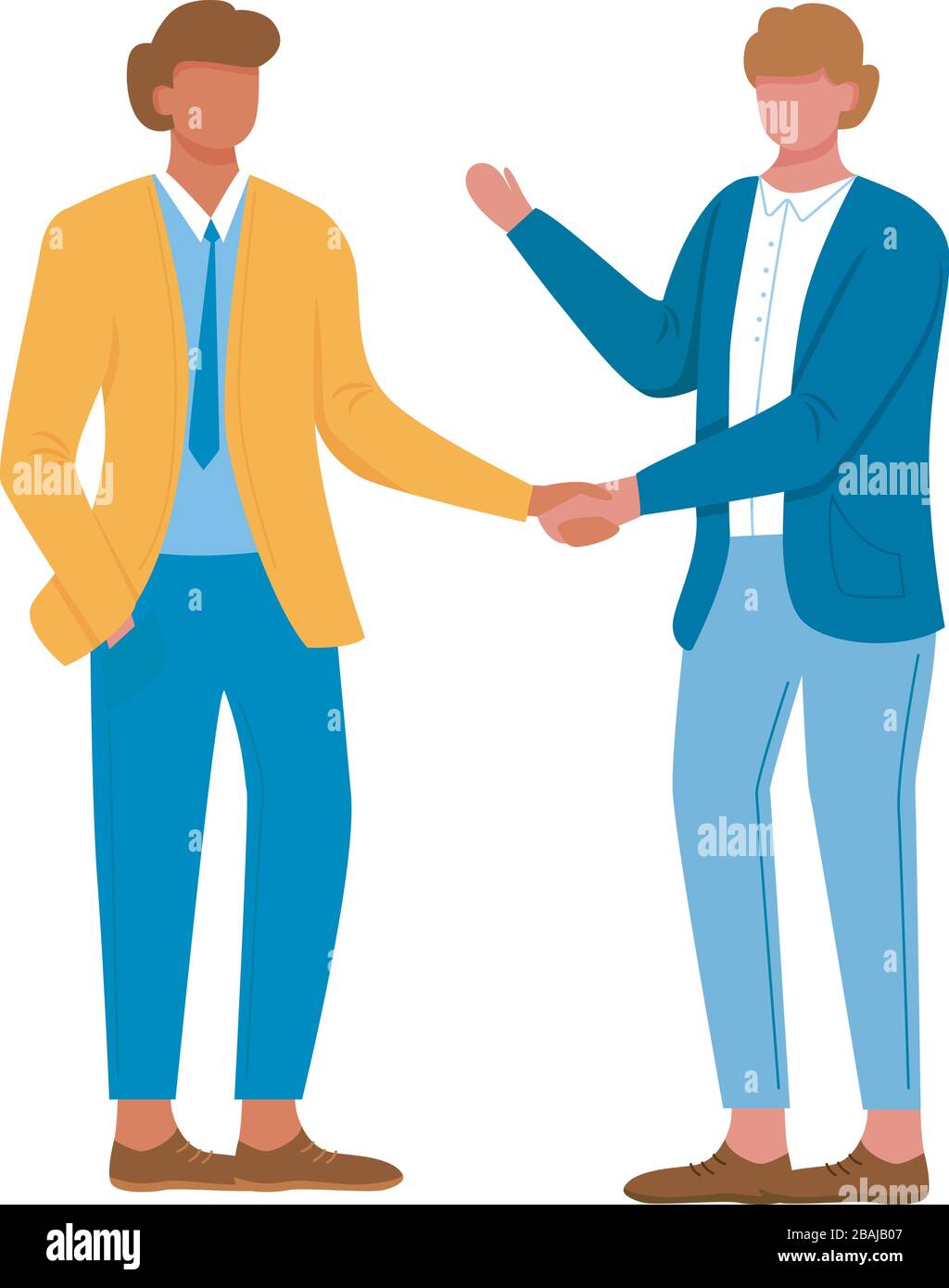Greeting men flat vector illustration Stock Vector Image & Art - Alamy