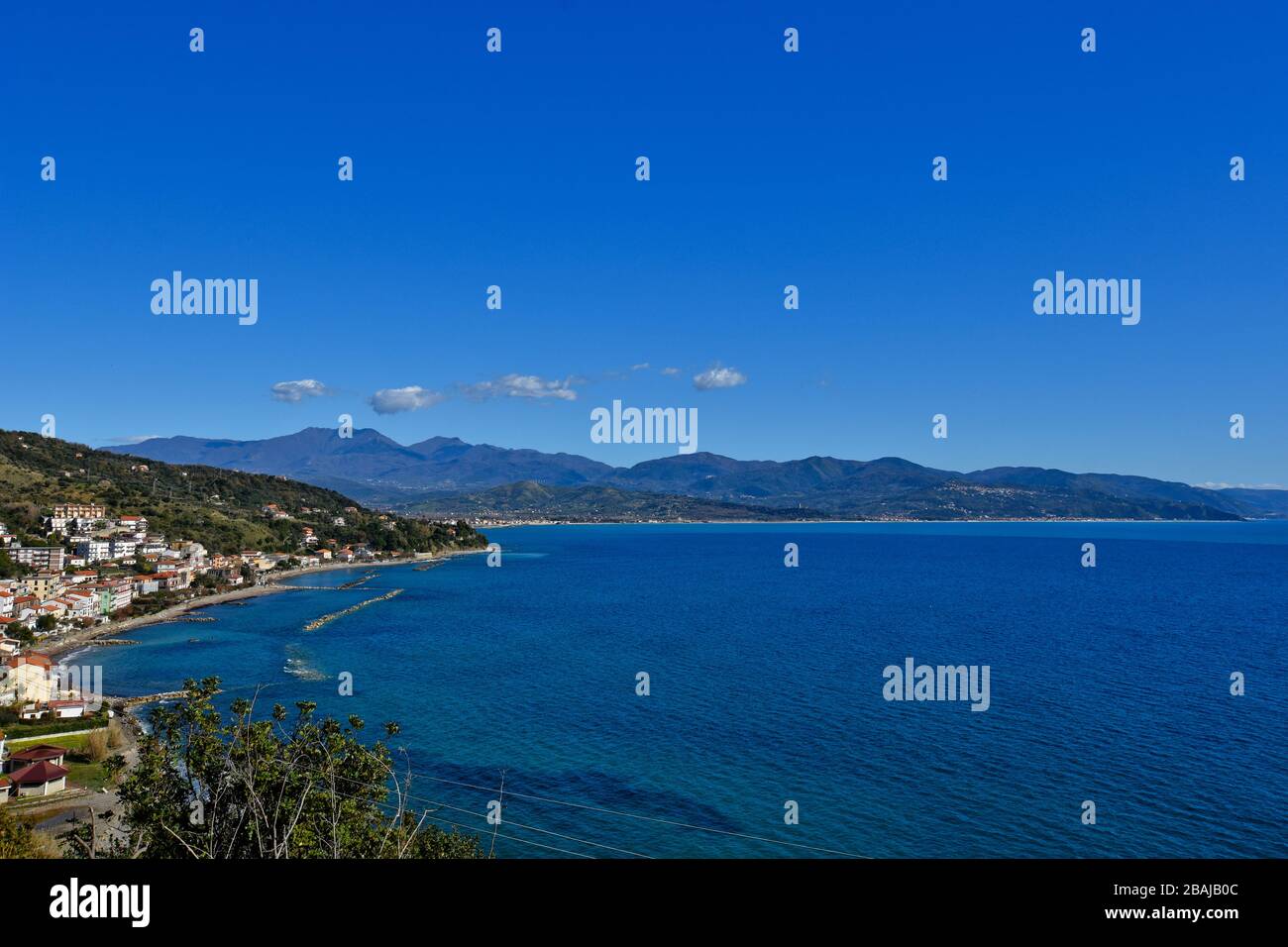 Panoramic view of the Cilento coast in the Campania region, Italy Stock ...