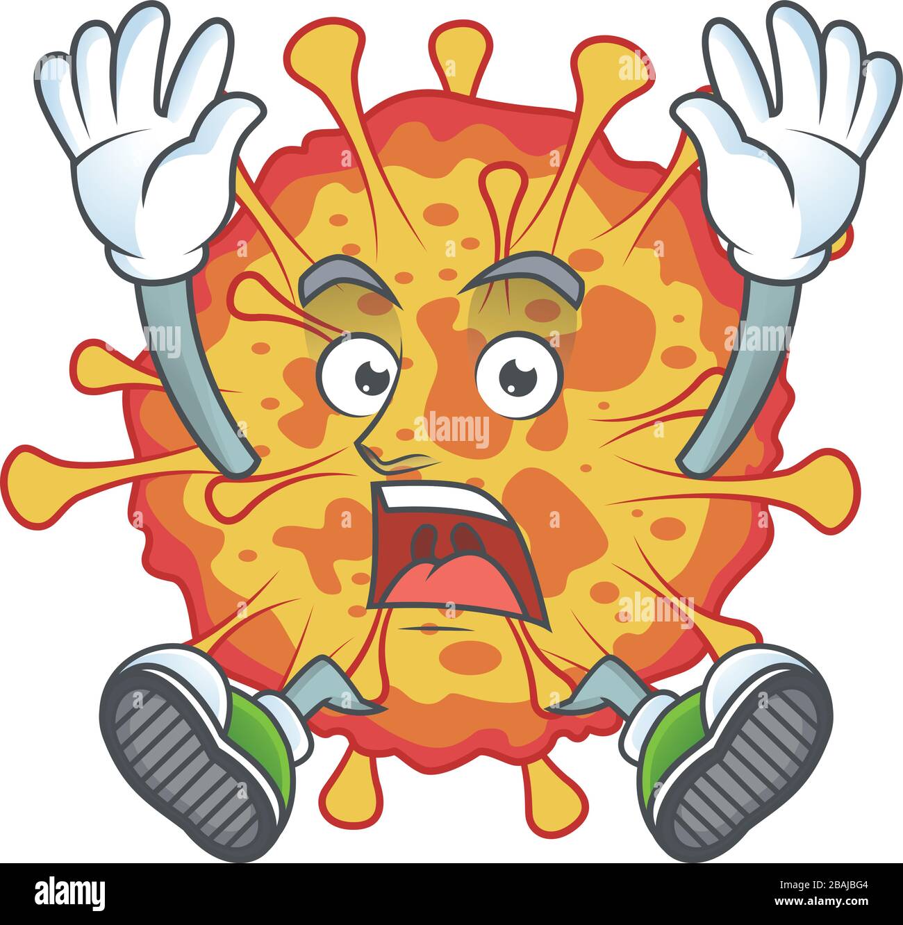 A stunning epidemic COVID19 cartoon character with happy face Stock ...
