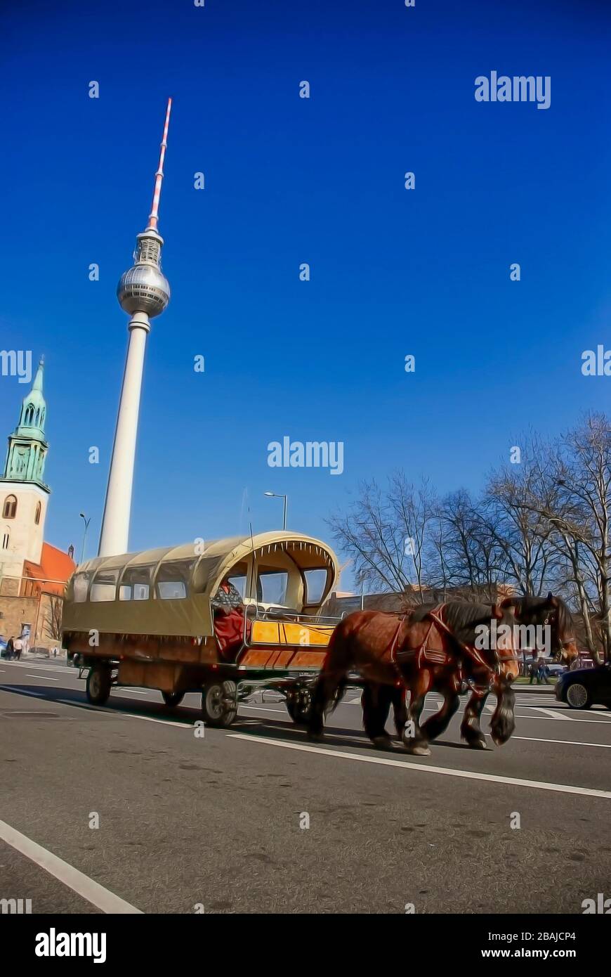 The Fernsehturm television tower on Alexandraplatz, Berlin Stock Photo ...