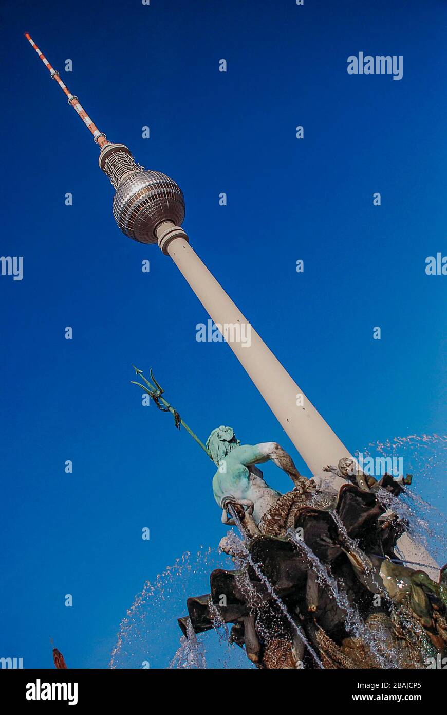 The Fernsehturm television tower on Alexandraplatz, Berlin Stock Photo ...