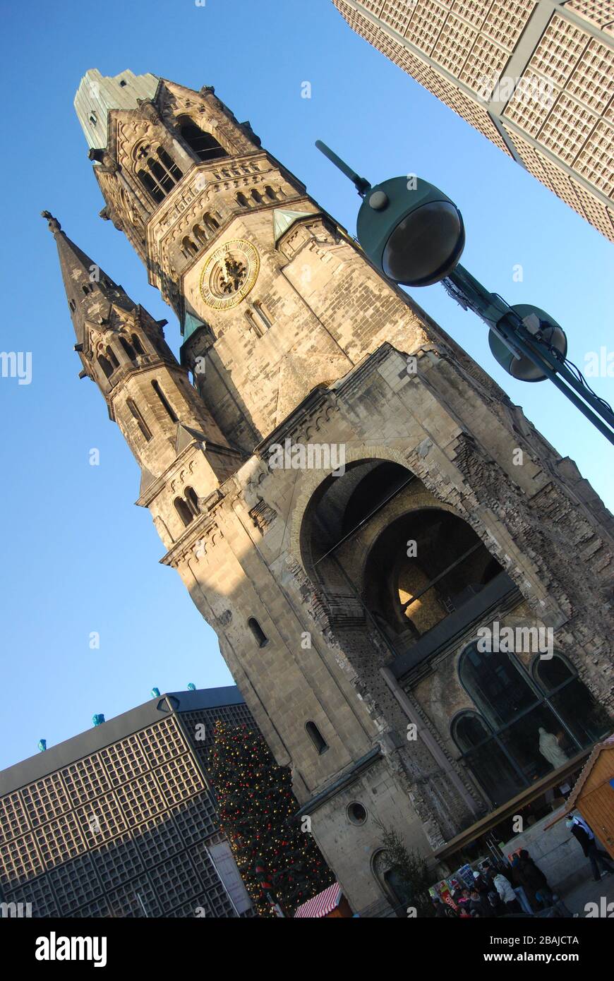 The bomb damaged Kaiser Wilhelm Memorial Church in Berlin, Germany ...