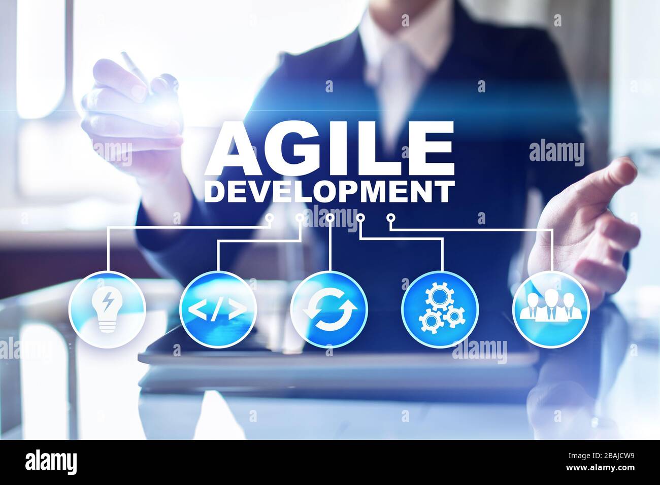 Agile development, Software and application programming concept on ...
