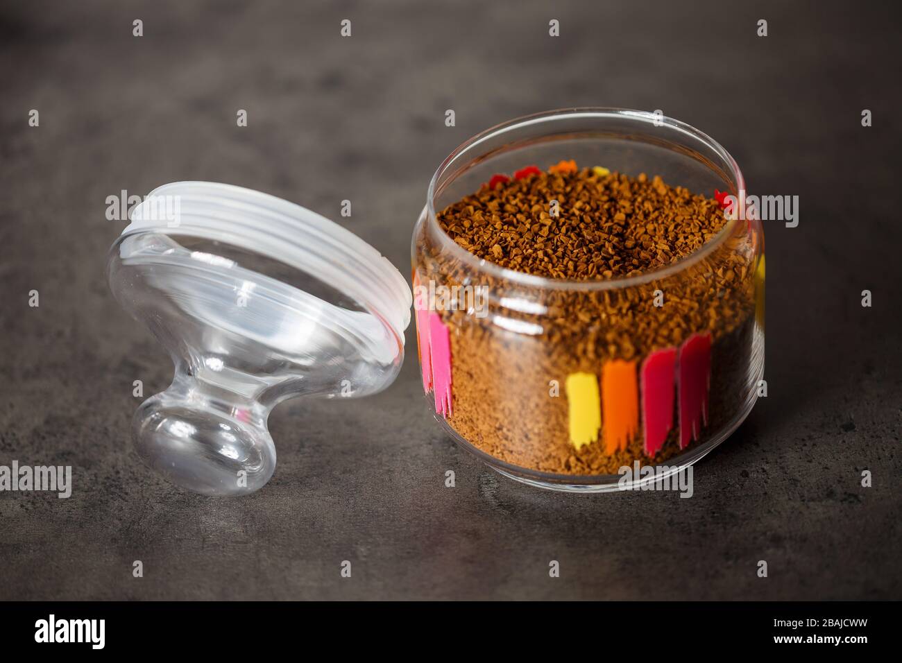 Granules of instant coffee background Stock Photo - Alamy