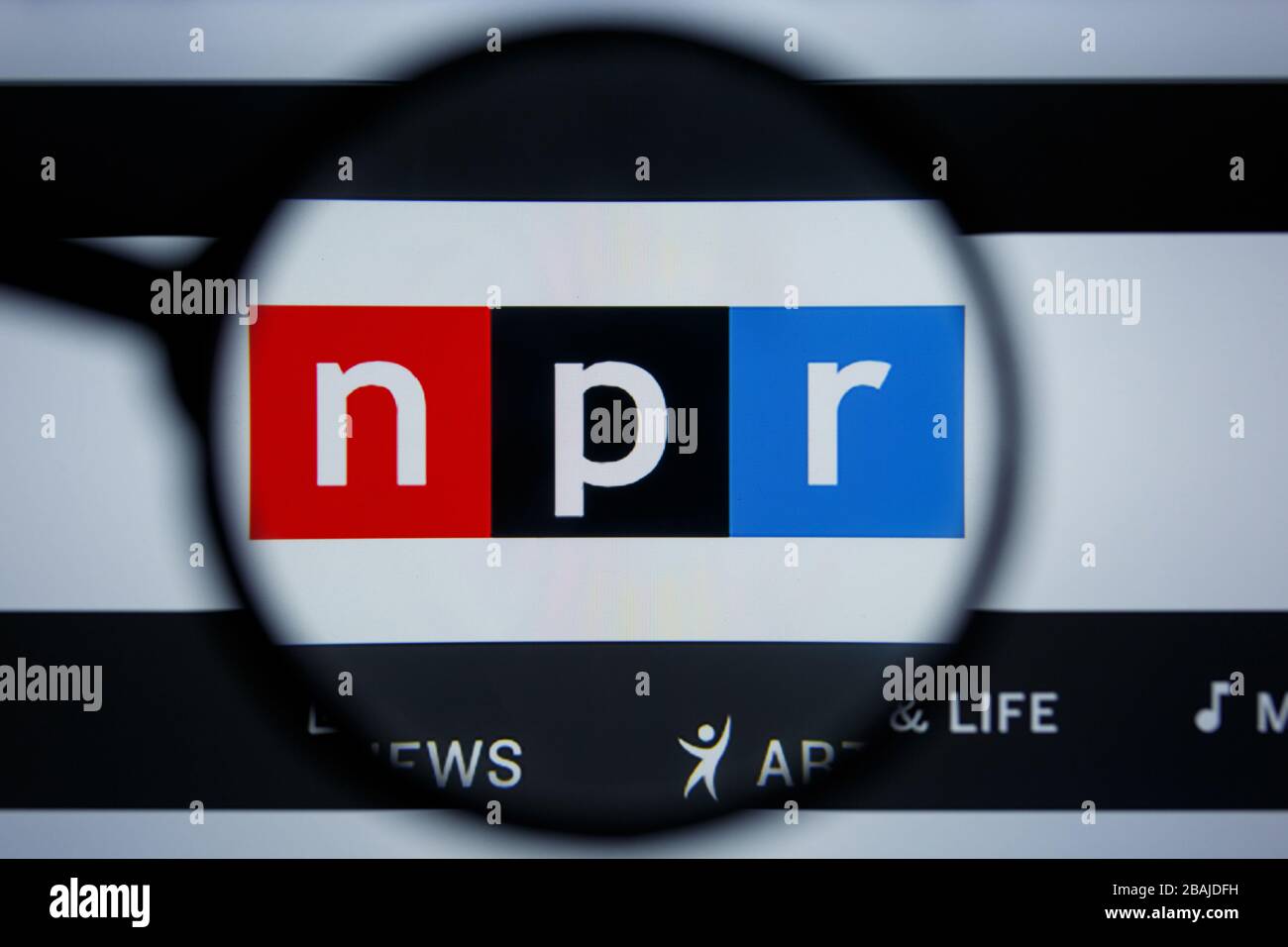 Los Angeles, California, USA - 17 Jule 2019: Illustrative Editorial of NPR website homepage ...