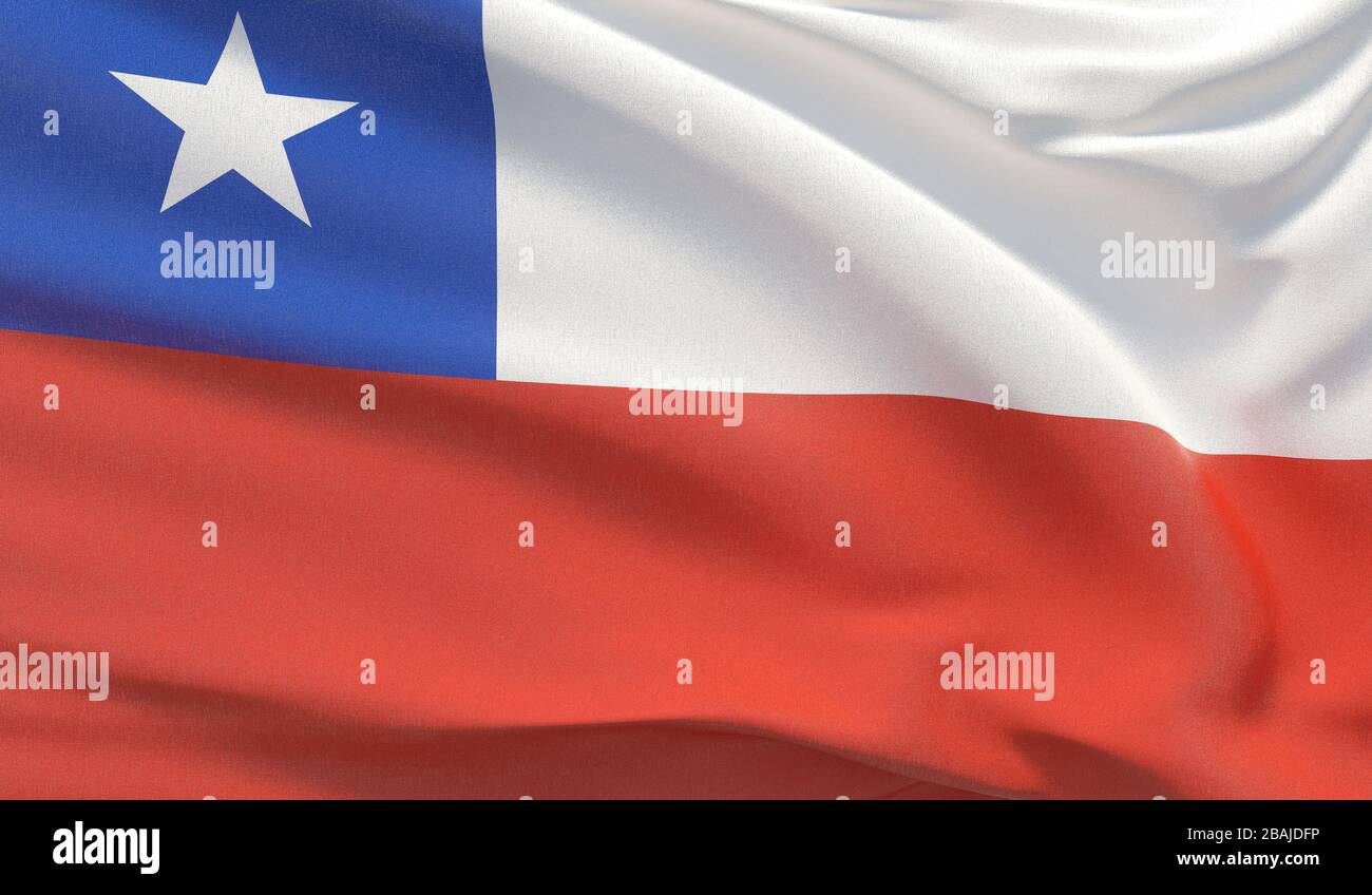 Chile flag national 3d hi-res stock photography and images - Alamy