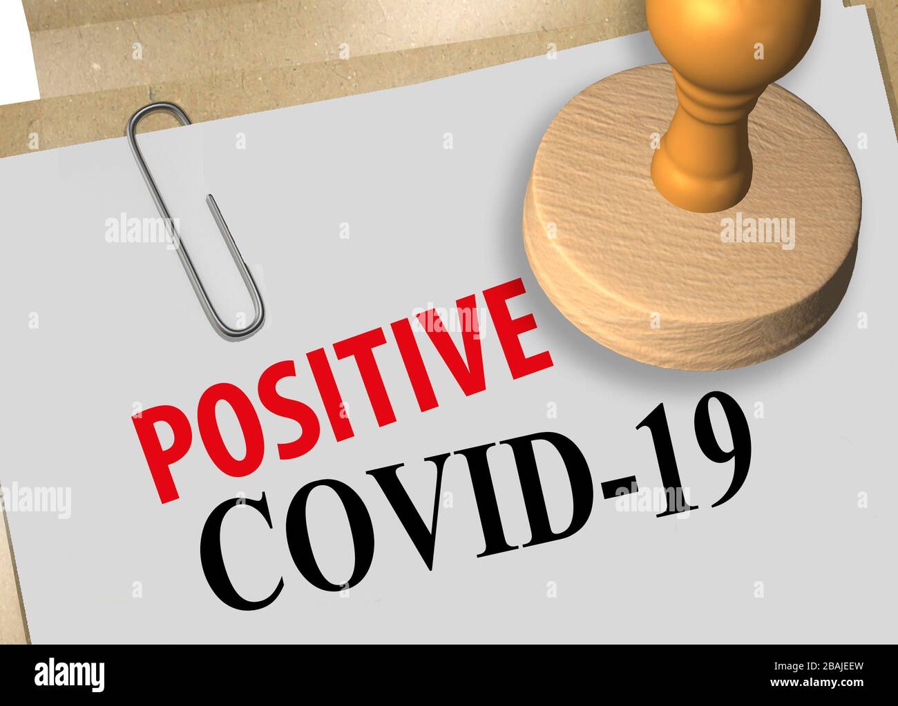 3D illustration of Positive COVID-19 Test results Stock Photo - Alamy