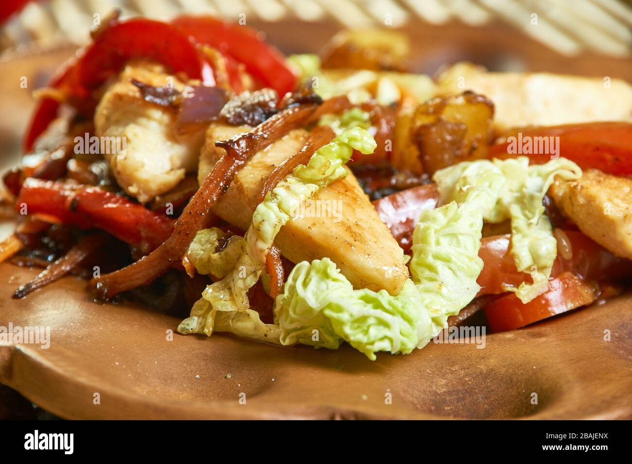 Ethiopian chicken Tibs, Ethiopian dish consisting of spicy Stock Photo ...