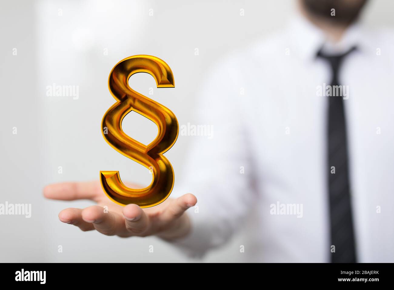 paragraph law sign digital in hand Stock Photo - Alamy