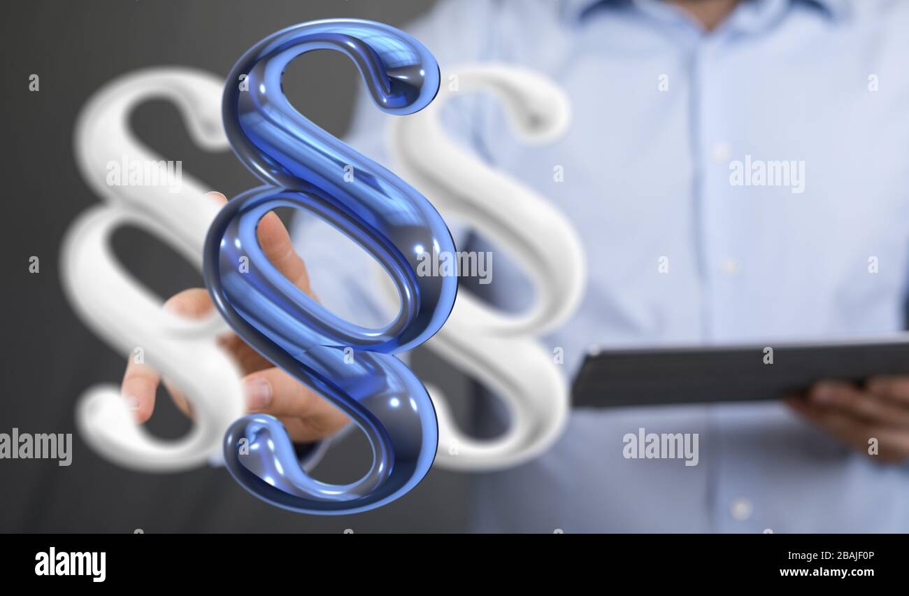 symbol paragraph law sign digital in hand Stock Photo - Alamy