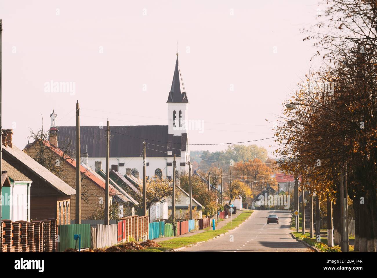 Kosava, Belarus. Church of the Holy Trinity. Historic Landmark And ...