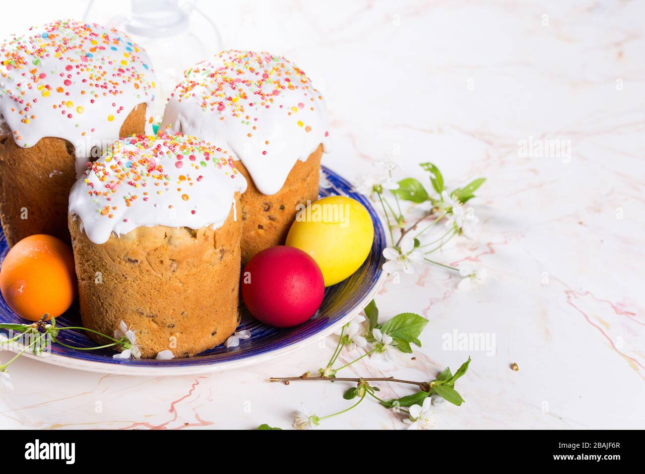 Beautiful easter concept with flowers Stock Photo - Alamy