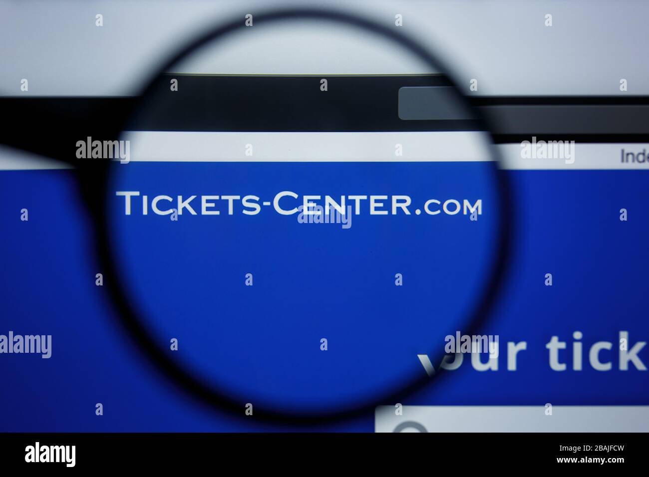 Los Angeles, California, USA - 17 Jule 2019: Illustrative Editorial of TICKETS-CENTER website ...