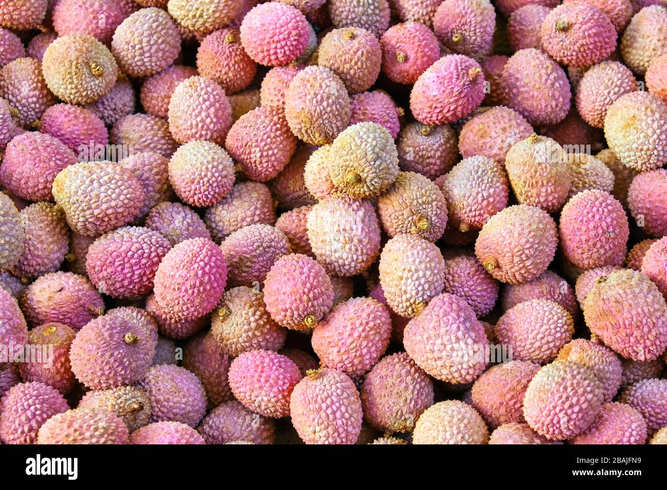 Lychees or sale at a market Stock Photo - Alamy
