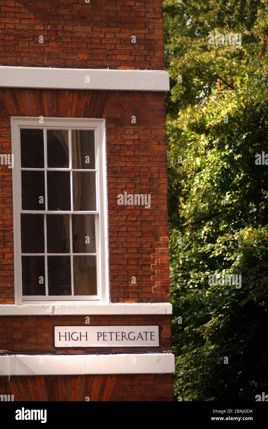 High Petergate sign, York Stock Photo - Alamy