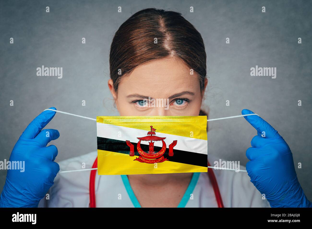 Portrait woman flag brunei hi-res stock photography and images - Alamy