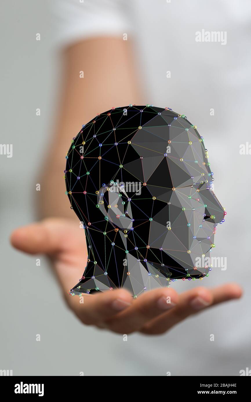 A human head, chakra power, inspiration abstract thought Stock Photo ...