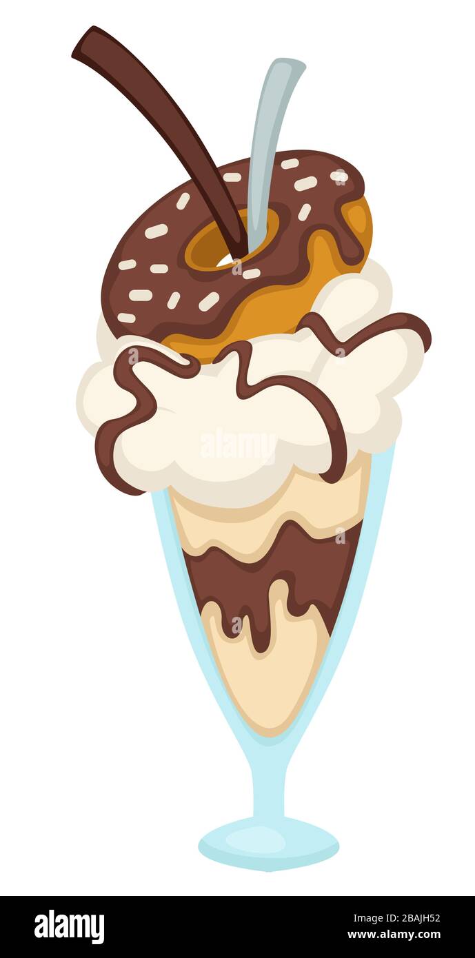 Tasty coffee donut ice Stock Vector Images - Alamy