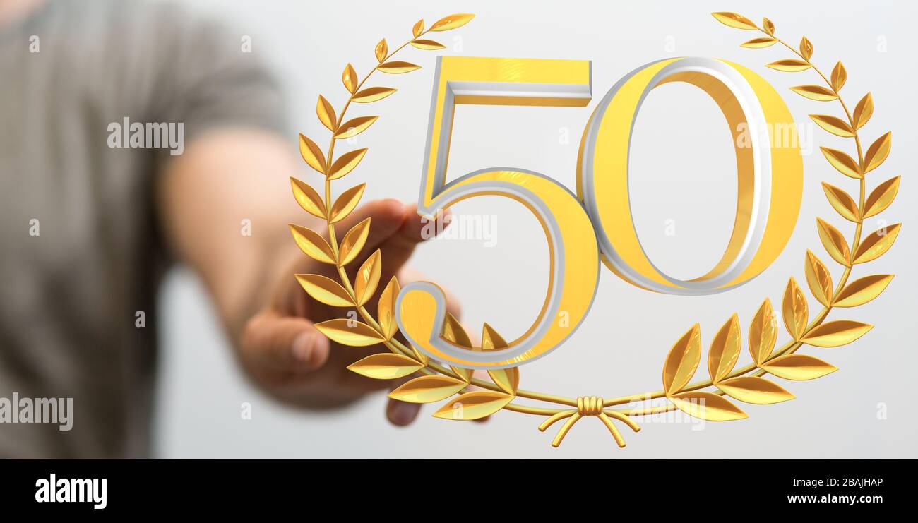 50 years anniversary golden label hi-res stock photography and images ...