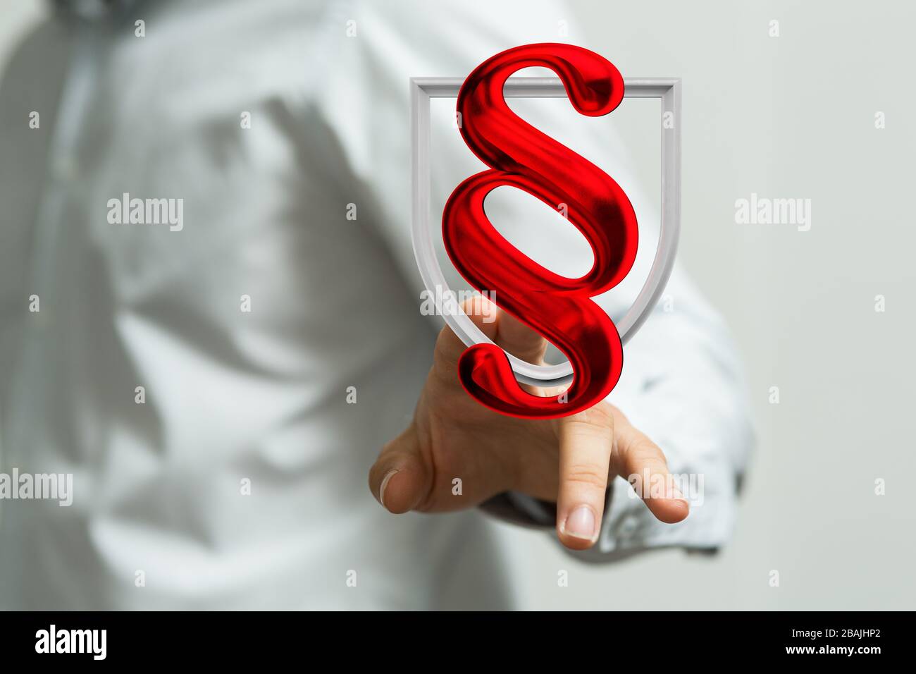 A symbol paragraph law sign digital in hand Stock Photo - Alamy