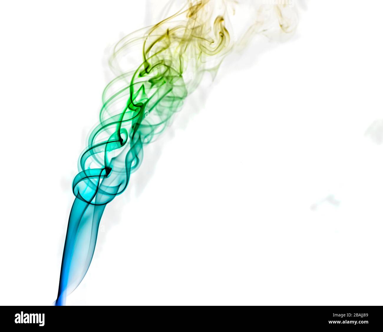 Rainbow Smoke On White