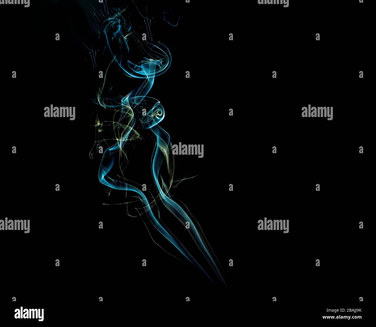 colored smoke shapes with black background Stock Photo - Alamy