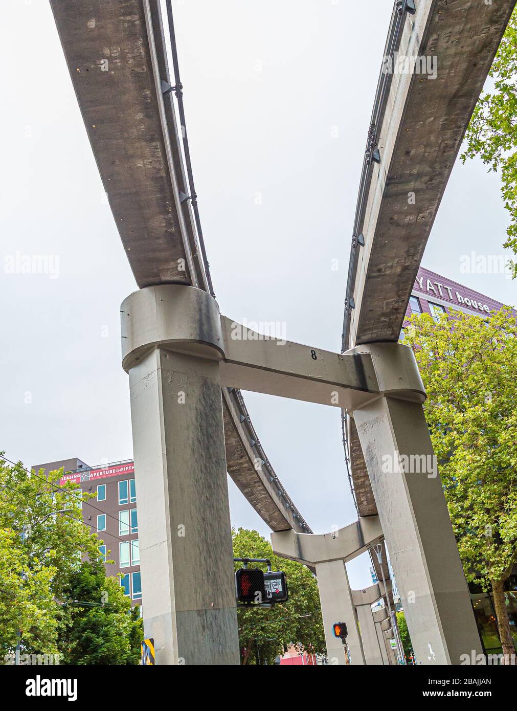 Seattle Monorail Tracks Stock Photo - Alamy