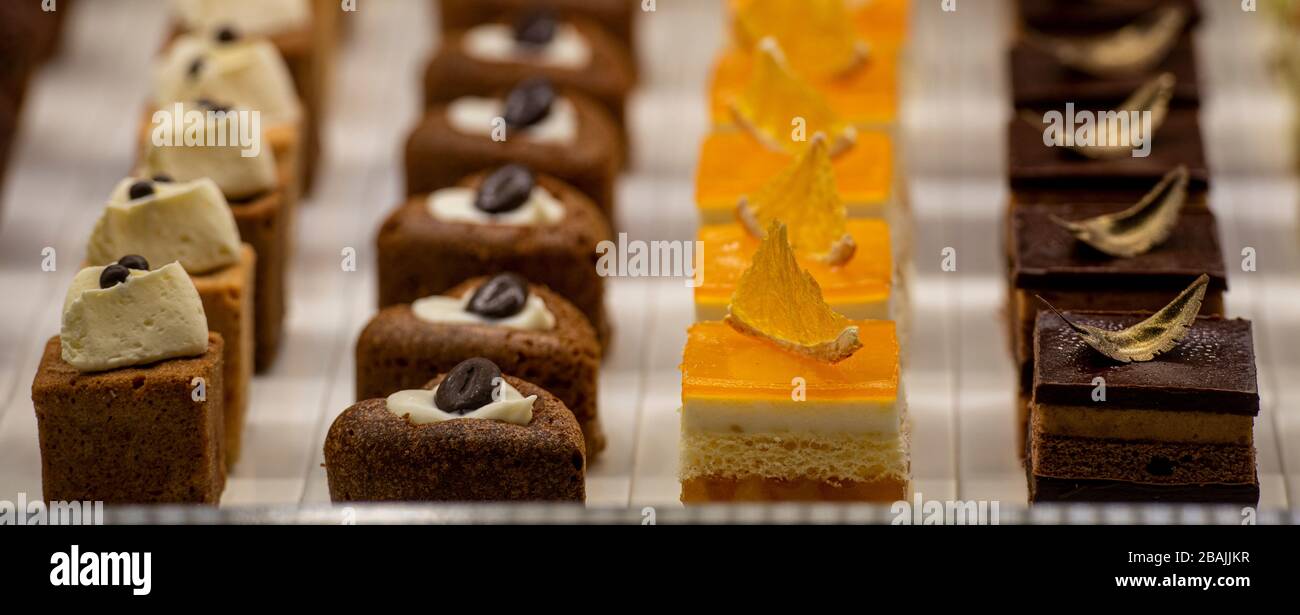 Closeup delicious assorted pastries hi-res stock photography and images ...
