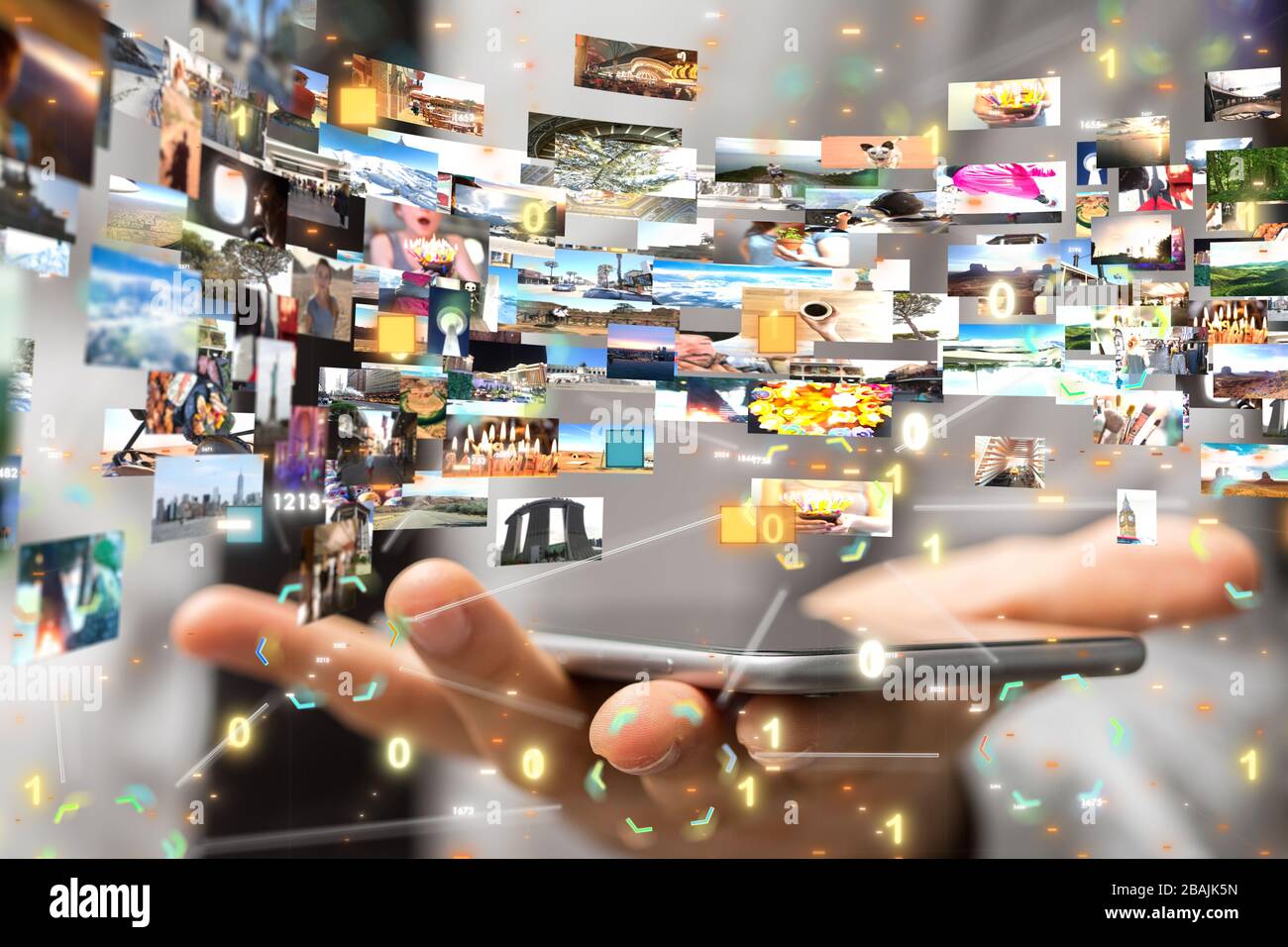 A code data concept in hand digital 3d Stock Photo - Alamy