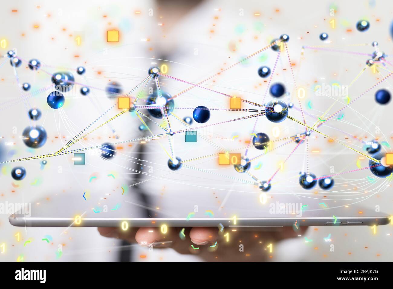 A code data concept in hand digital 3d Stock Photo - Alamy