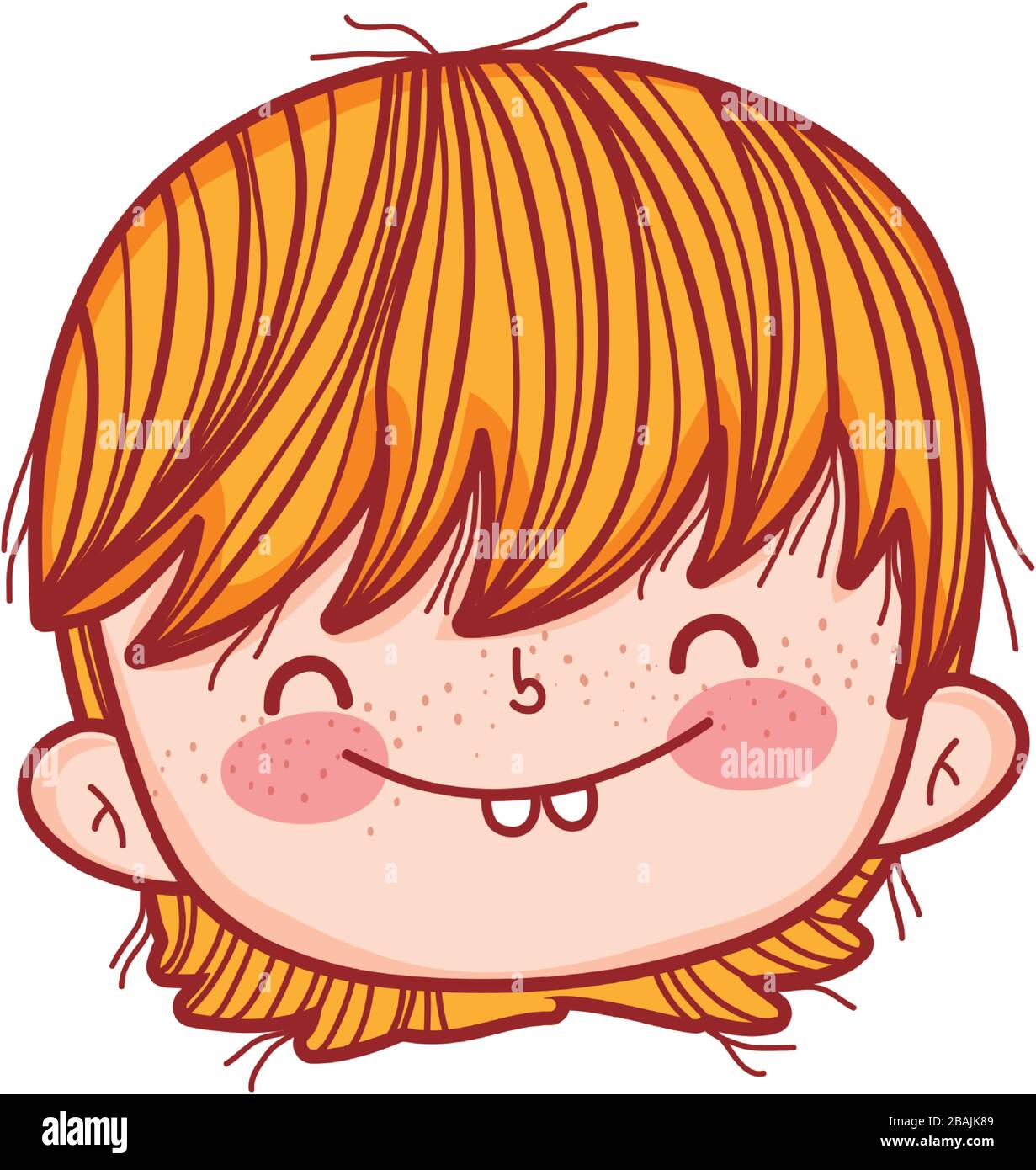 little face boy cartoon isolated icon design vector illustration Stock ...
