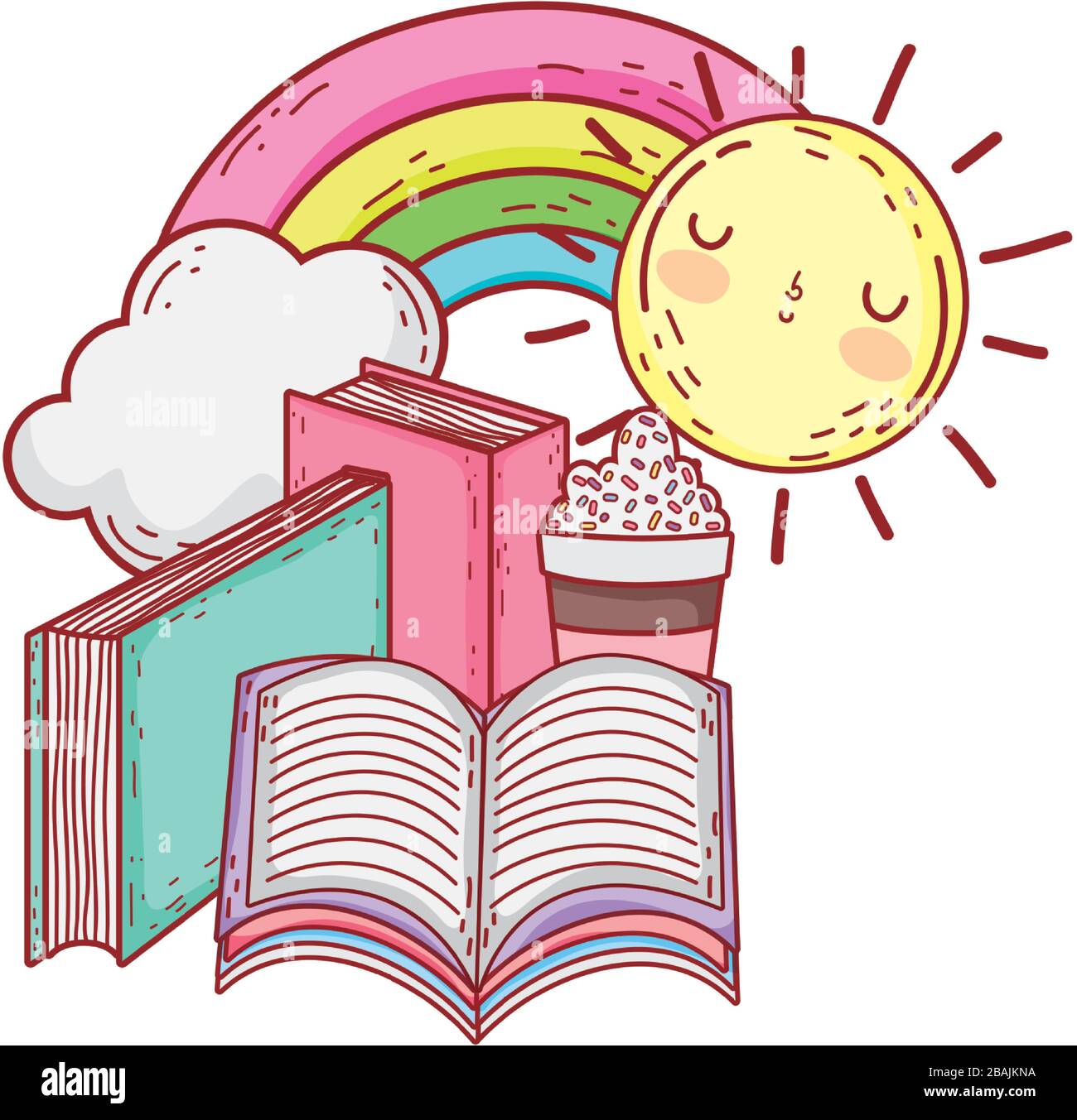 Colorful Open Book Clip Art