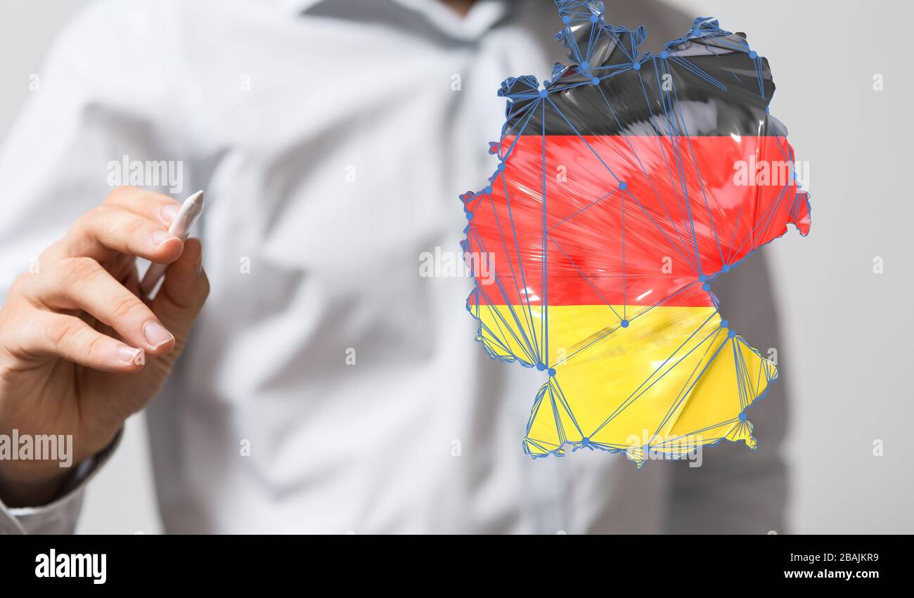 3d germany country map hi-res stock photography and images - Alamy