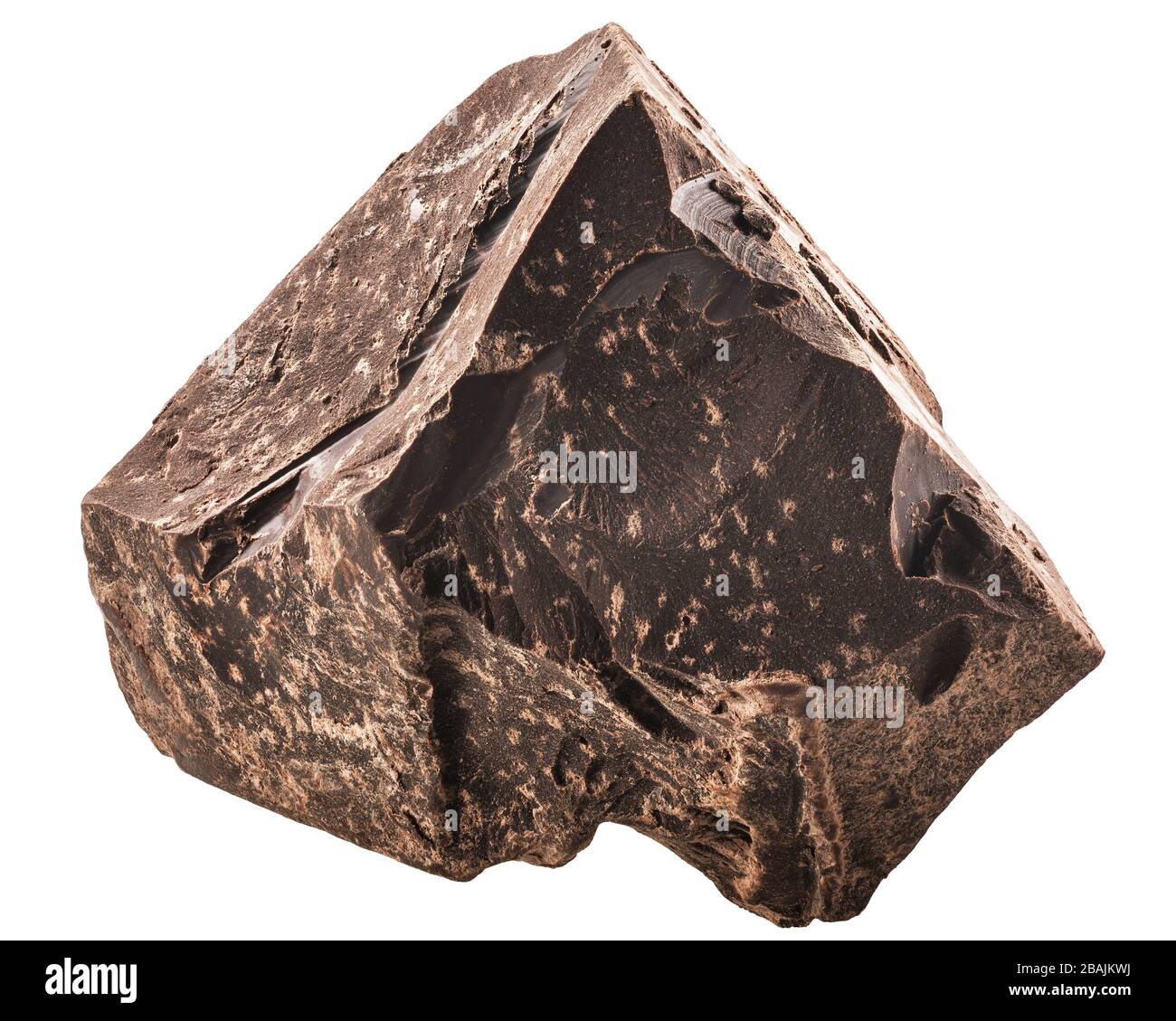 Chunk of roughly crushed chocolate or solid cocoa mass, isolated Stock ...