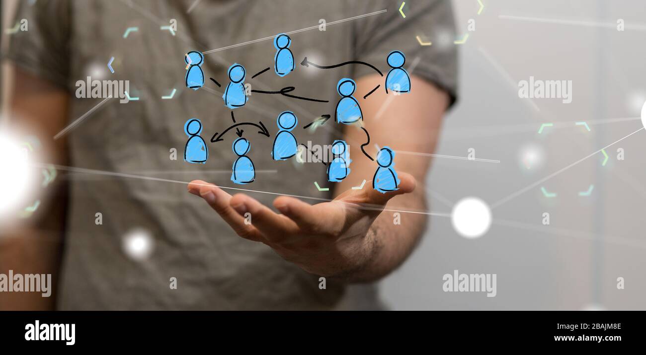 A Abstract technology group and data Stock Photo - Alamy