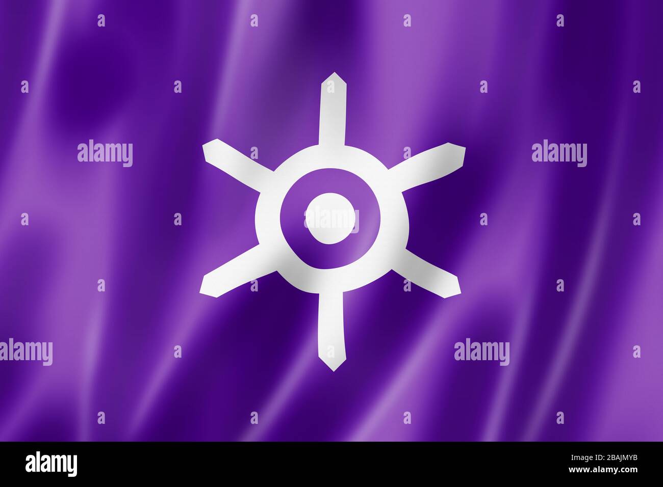 Tokyo city waving flag, Japan. 3D illustration Stock Photo - Alamy