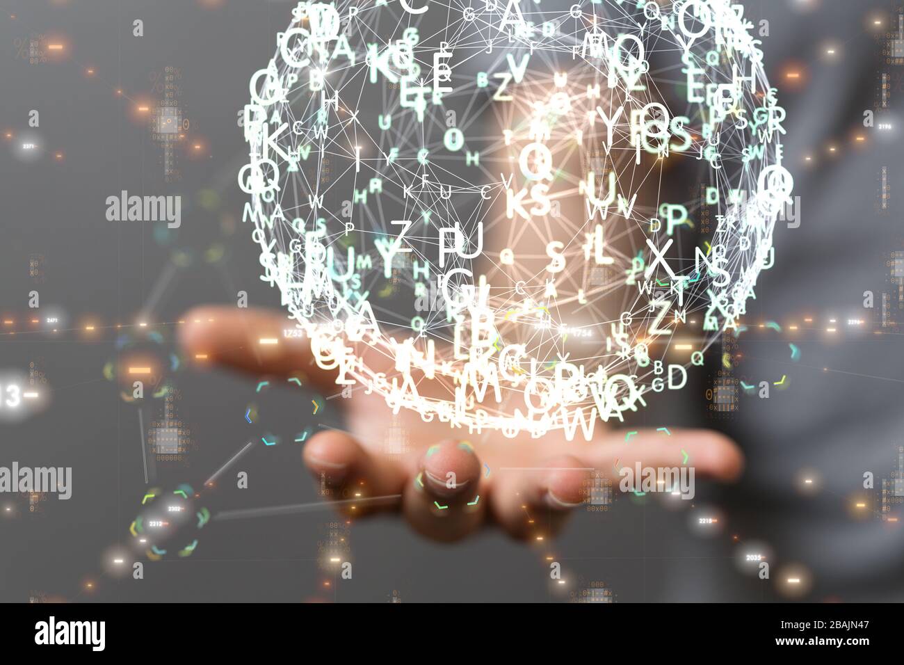 A team work connection digital concept Stock Photo - Alamy