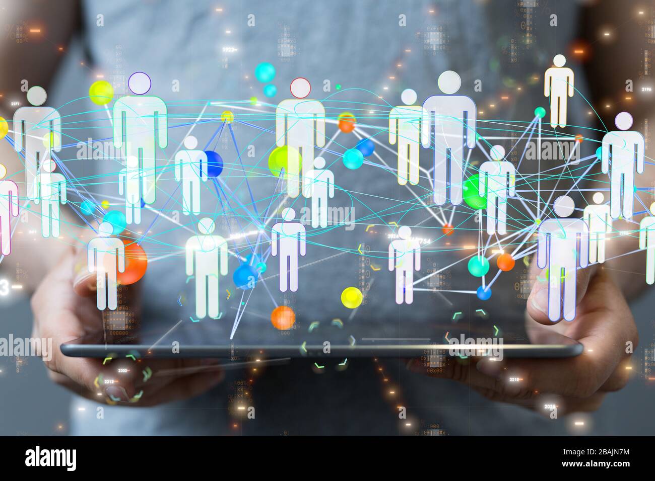 A team work connection digital concept Stock Photo - Alamy