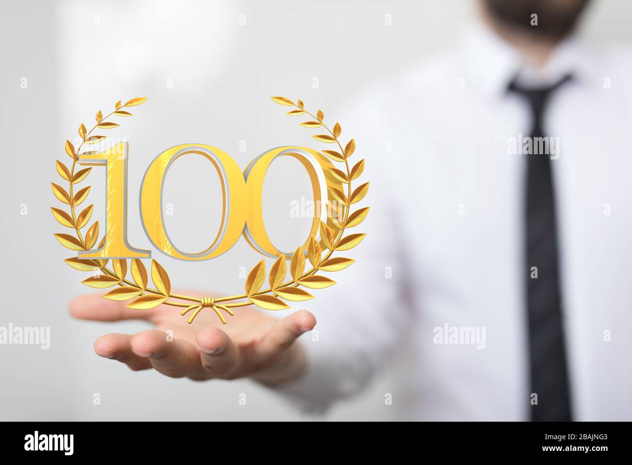 A 100 Digital number Years Anniversary 3d background Stock Photo - Alamy