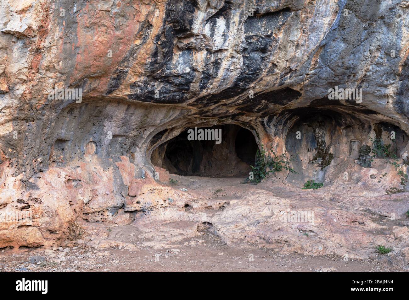 Karain Cave, Antalya, Turkey. Paleolithic archaeological site ...