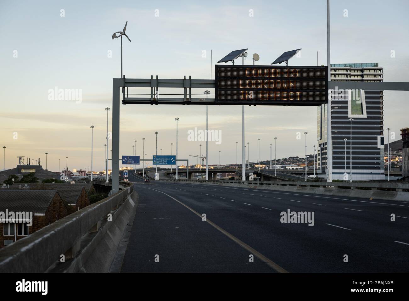 The first day of South Africa's 21 day national lockdown to contain the ...