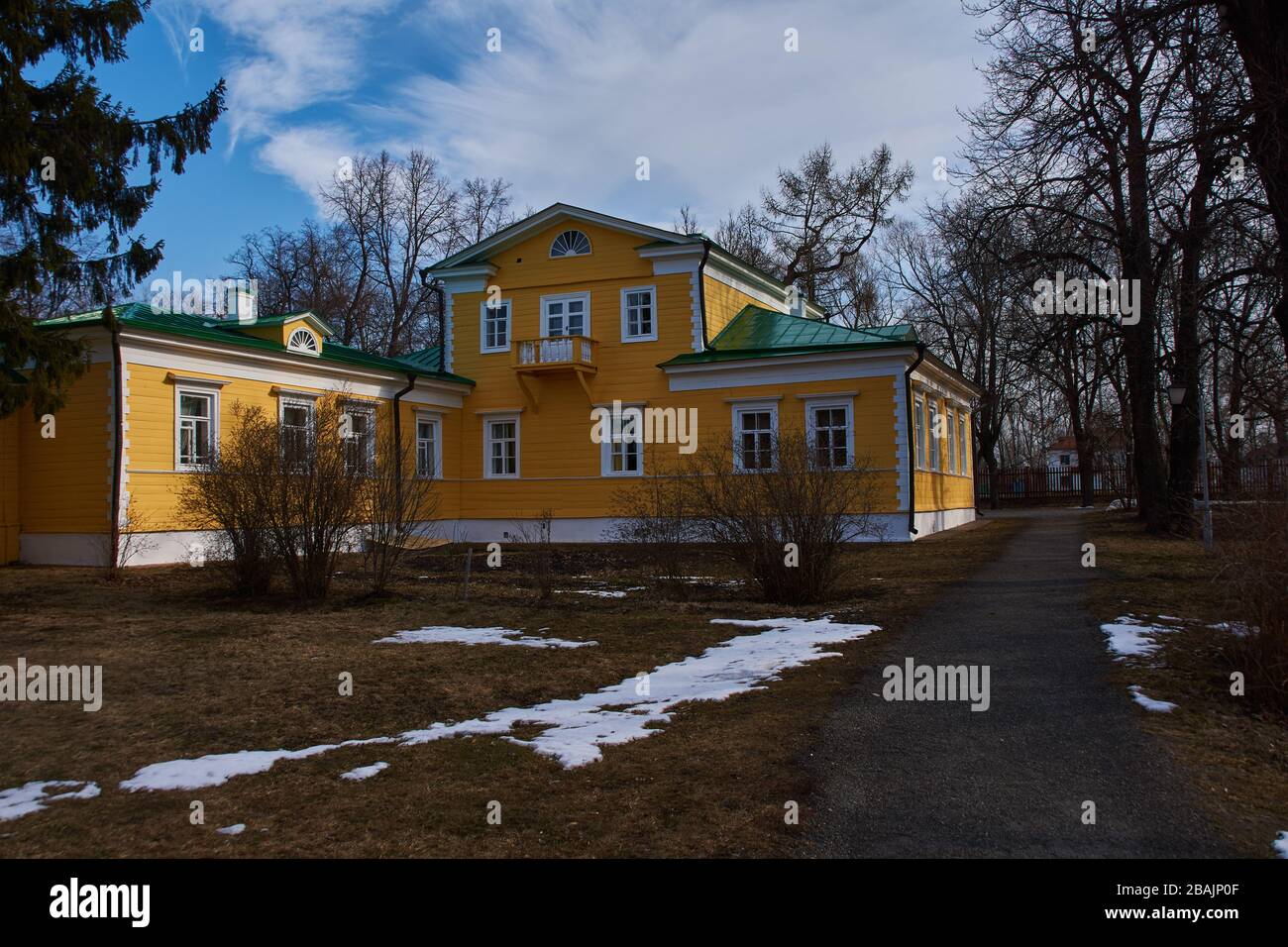 The estate of the Pushkin family. The poet Pushkin visited and lived in ...