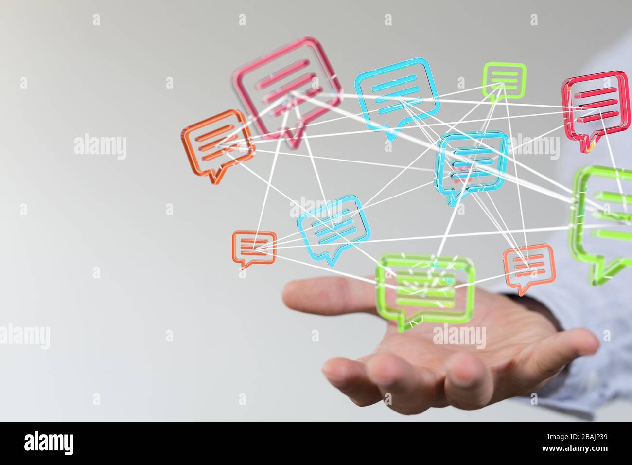 A speech bubbles. People Chatting. Vector illustration of a ...