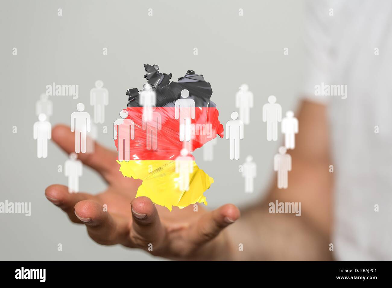 map of Germany. Wire frame 3D mesh polygonal network line, design Stock ...