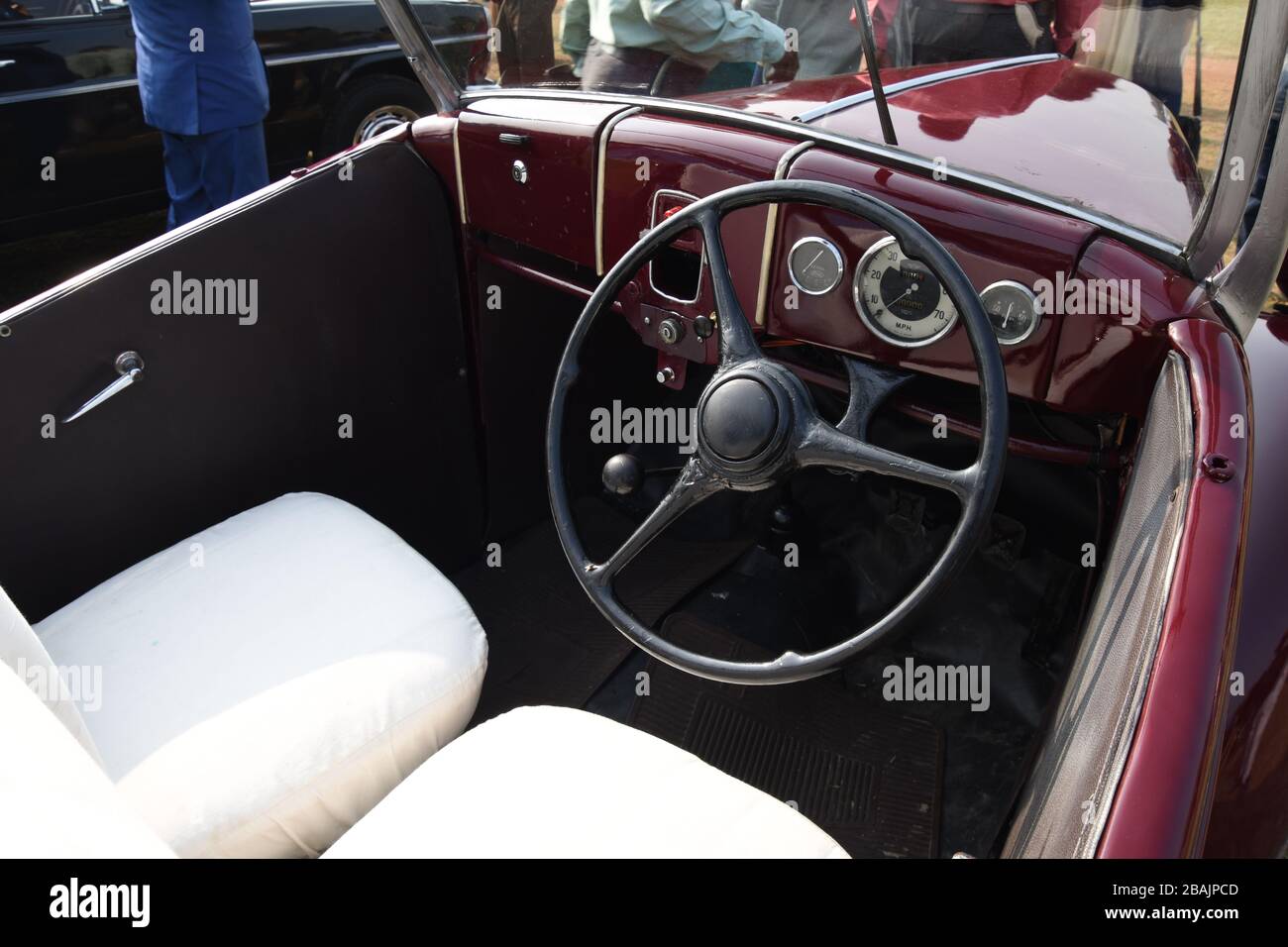 1937 Ford car dashboard with 10 hp and 4 cylinder engine. India Stock ...
